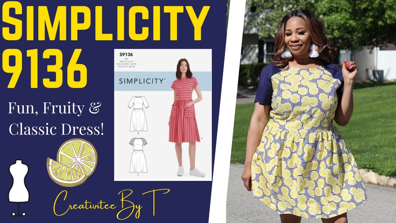 Simplicity 9136 - Classic Dress with Raglan Sleeves! S9136 - YouTube