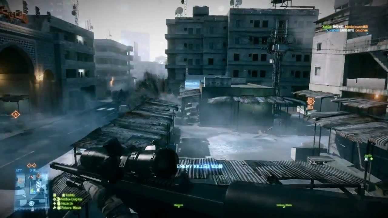 BF3 - Crush - Aggressive Recon - Dragshot streaks - YouTube