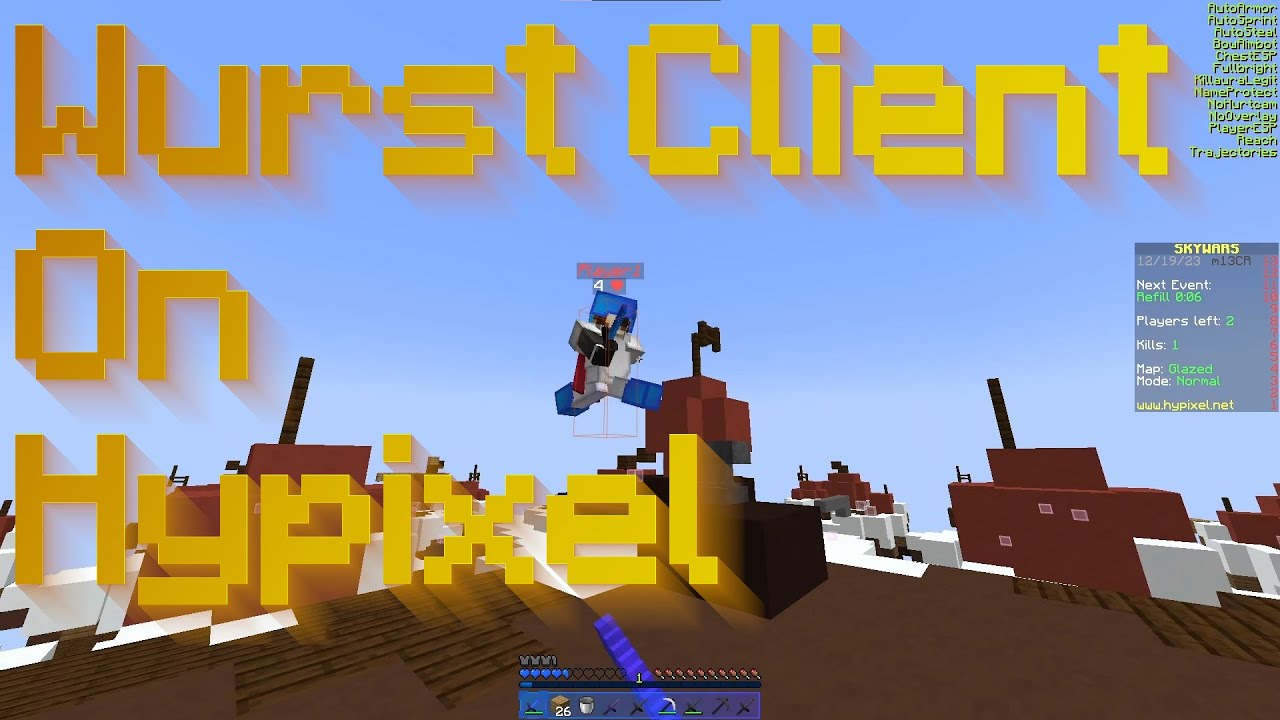 Wurst Client on Hypixel - YouTube