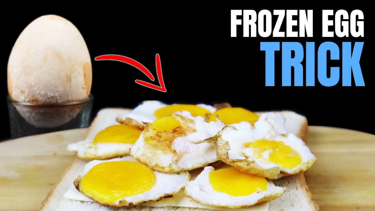 MINI FRIED EGGS TRICKS - Frozen Egg Sliced And Fried - YouTube