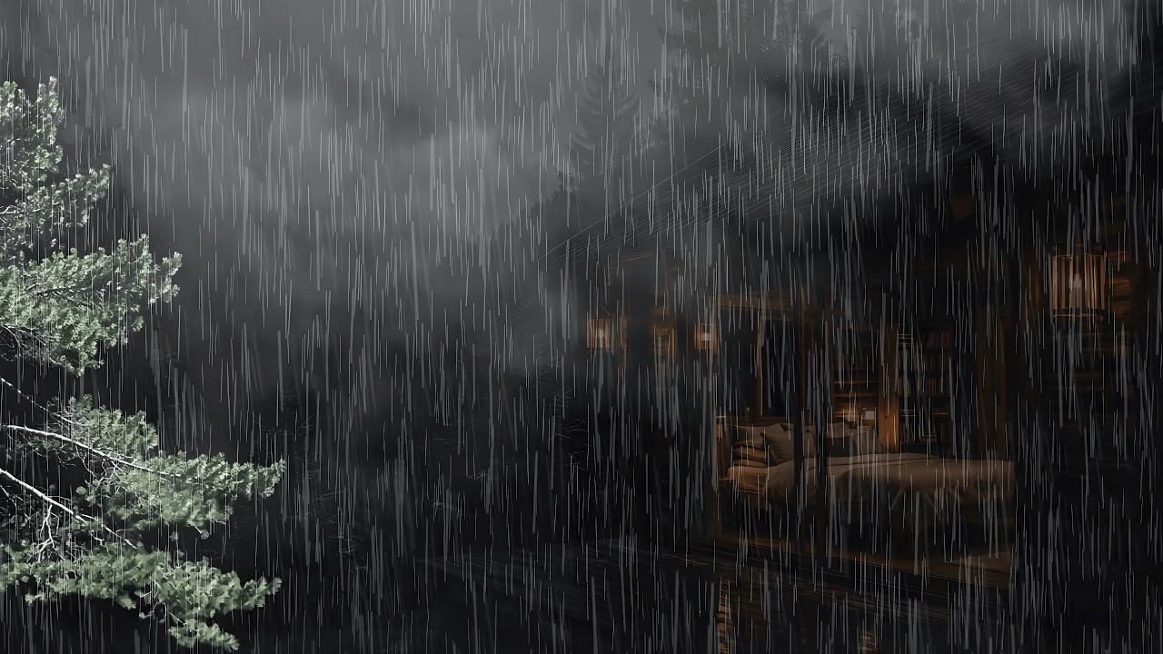 Soft Rain Sounds at a Quiet Cabin 🌧 (No Ads) | Fall Asleep Fast for ...