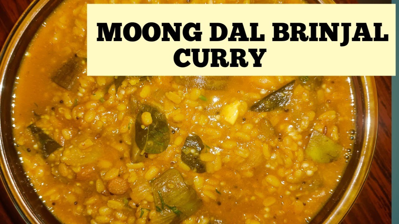 #Andra Style Moong Dal Brinjal Curry#( ఆంధ్ర స్టైల్ పెసరపప్పు వంకాయ కూర ...