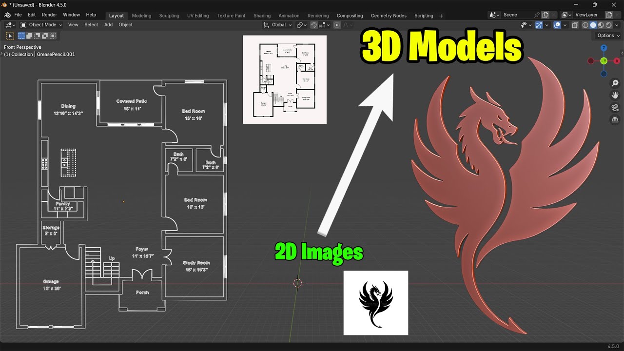 How to Generate 3D Elements from Images in Blender! - YouTube