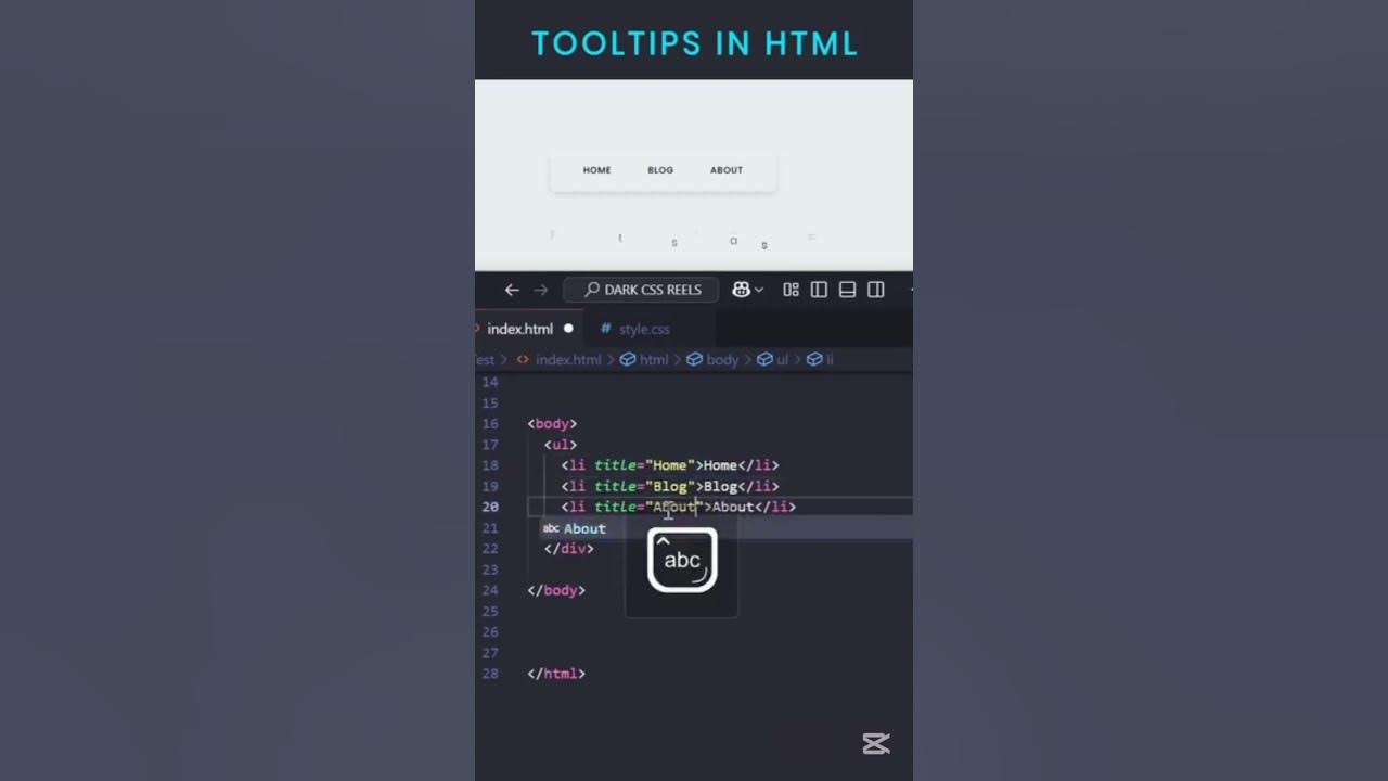 🛠️ HTML TOOLTIP Trick You Didn’t Know! 😱🚀 #coding #learn #html #css # ...