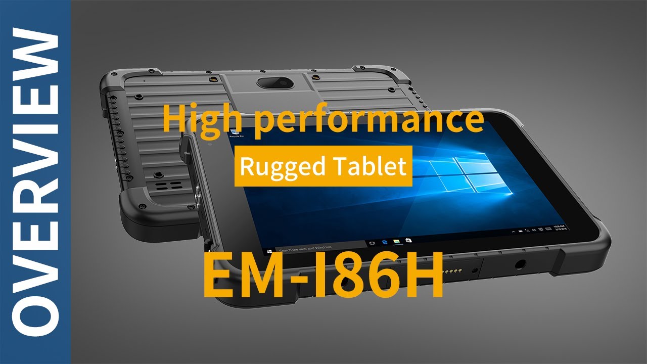 The overview of Hot sale Windows Rugged Tablet EM-I86 - YouTube