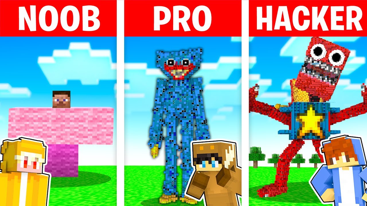 NOOB VS HACKER: I Cheated in a BOXY BOO Build Challenge in Minecraft ...