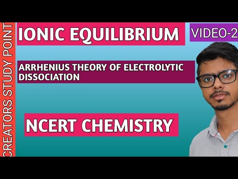 Arrhenius theory of electrolytic dissociation!! Ionic equilibrium ...