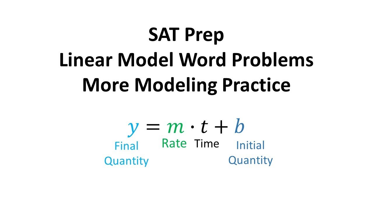 [SAT Prep] Linear Model Word Problems - More Practice on Modeling - YouTube