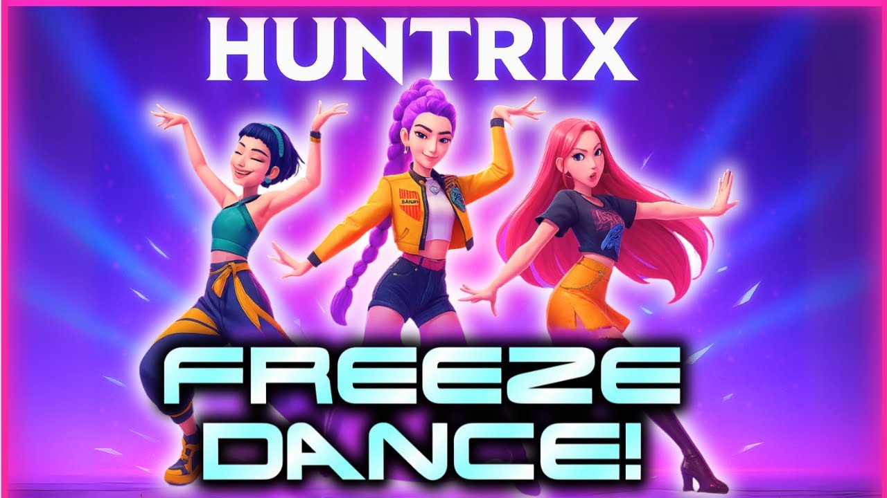 🔥 FREEZE DANCE Challenge with Huntrix (KPop Demon Hunters) ️🎵 BRAIN ...