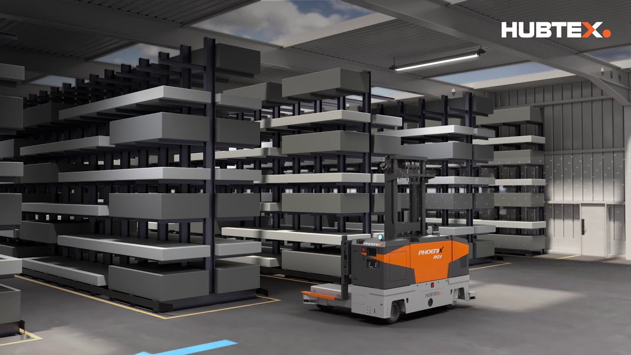Automatisierungslösungen von HUBTEX - Der Mehrwegestapler Phoenix AGV ...