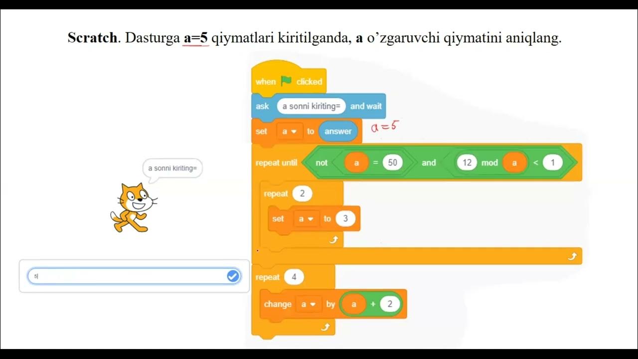 SCRATCH | REPEAT UNTIL | IF...ELSE | CHANGE - YouTube