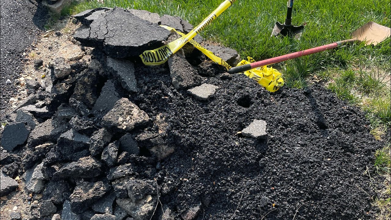 Removing a small pile of asphalt in Fredericksburg, Virginia. C&L Junk ...