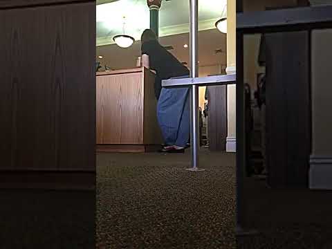 Teachers candid standing shoeplay