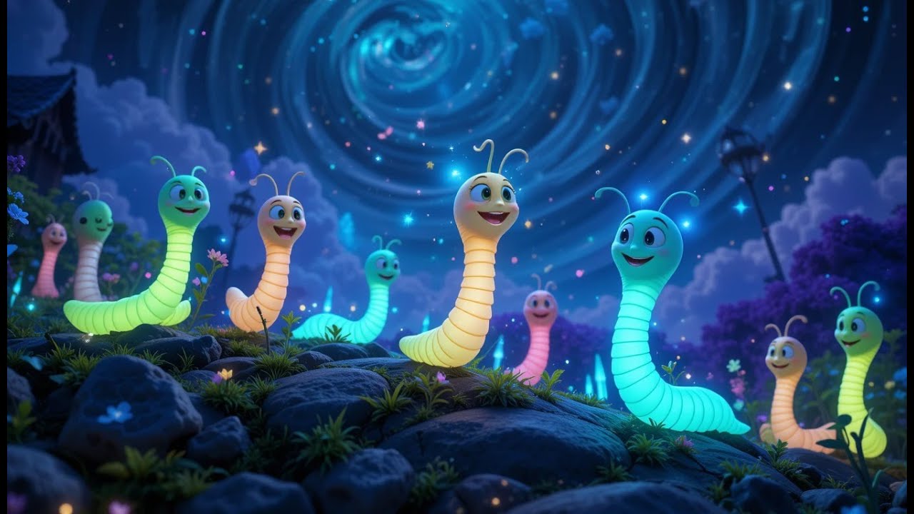 Tiny Glow Worms Light the Skies Rhyme Song | Popular Nursery Rhyme ...
