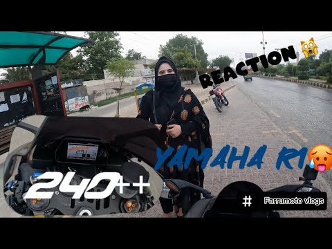 YAMAHA R1🥵|FEMALE REACTIONS🙀| MORNING RIDE - YouTube