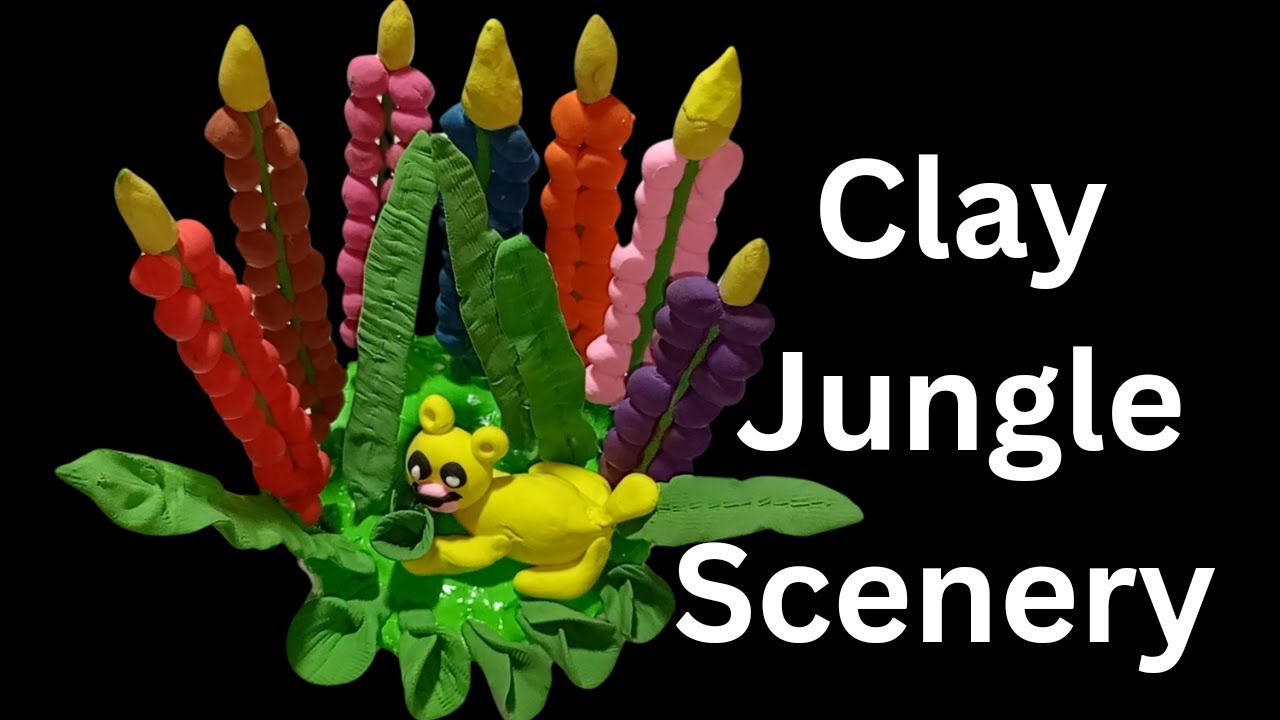 How To Make Jungle Scenery By Clay || ক্লে দিয়ে প্রাকৃতিক দৃশ্য বানানো ...