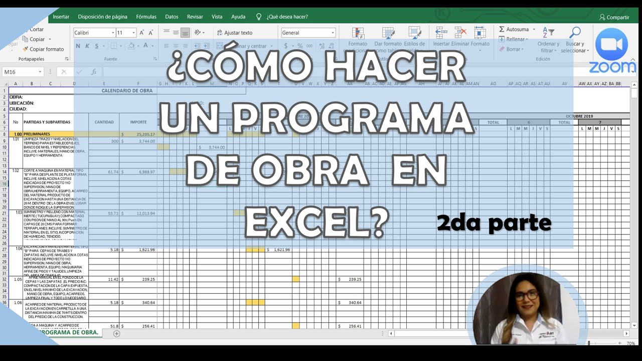 COMO HACER UN PROGRAMA DE OBRA (parte 2) - YouTube