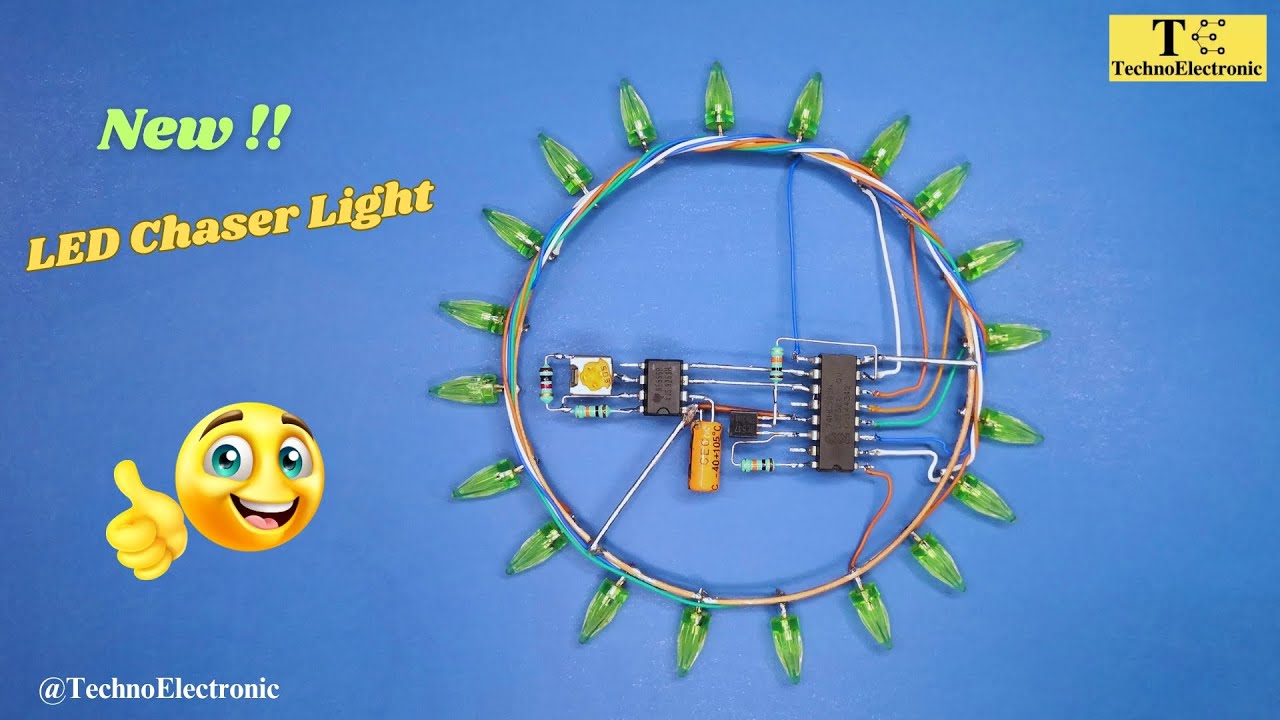 How to Make LED Circle Chaser Light Flip Flop Circuit - YouTube