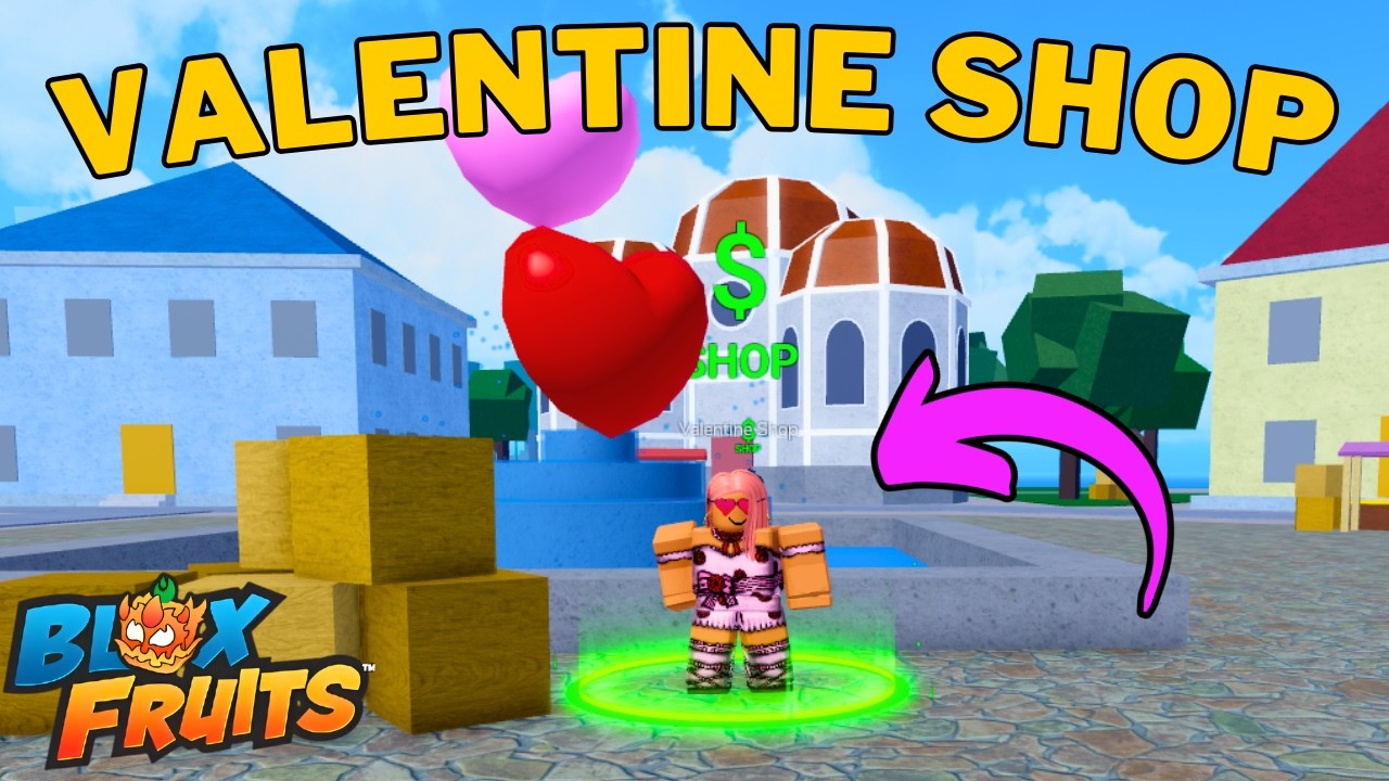 Where is Valentine Shop in Blox Fruits First Sea | Valentine Shop NPC ...