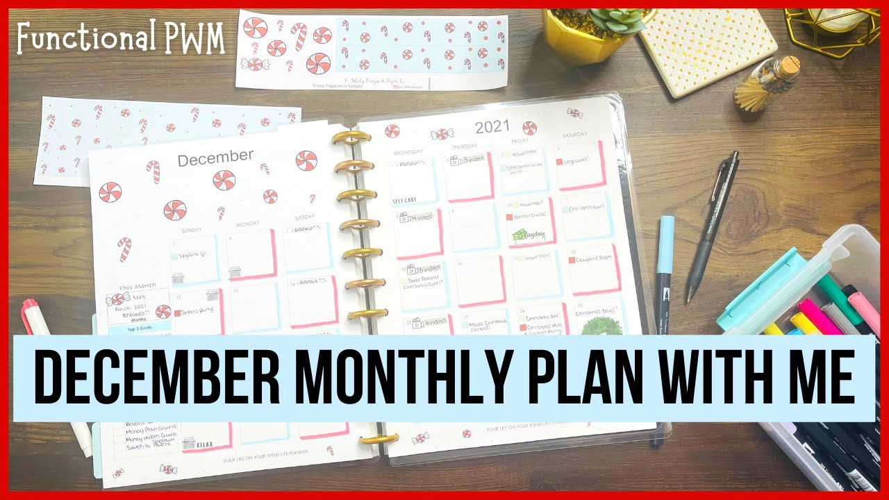 December 2021 Monthly Plan With Me | Functional PWM | Live On Your ...