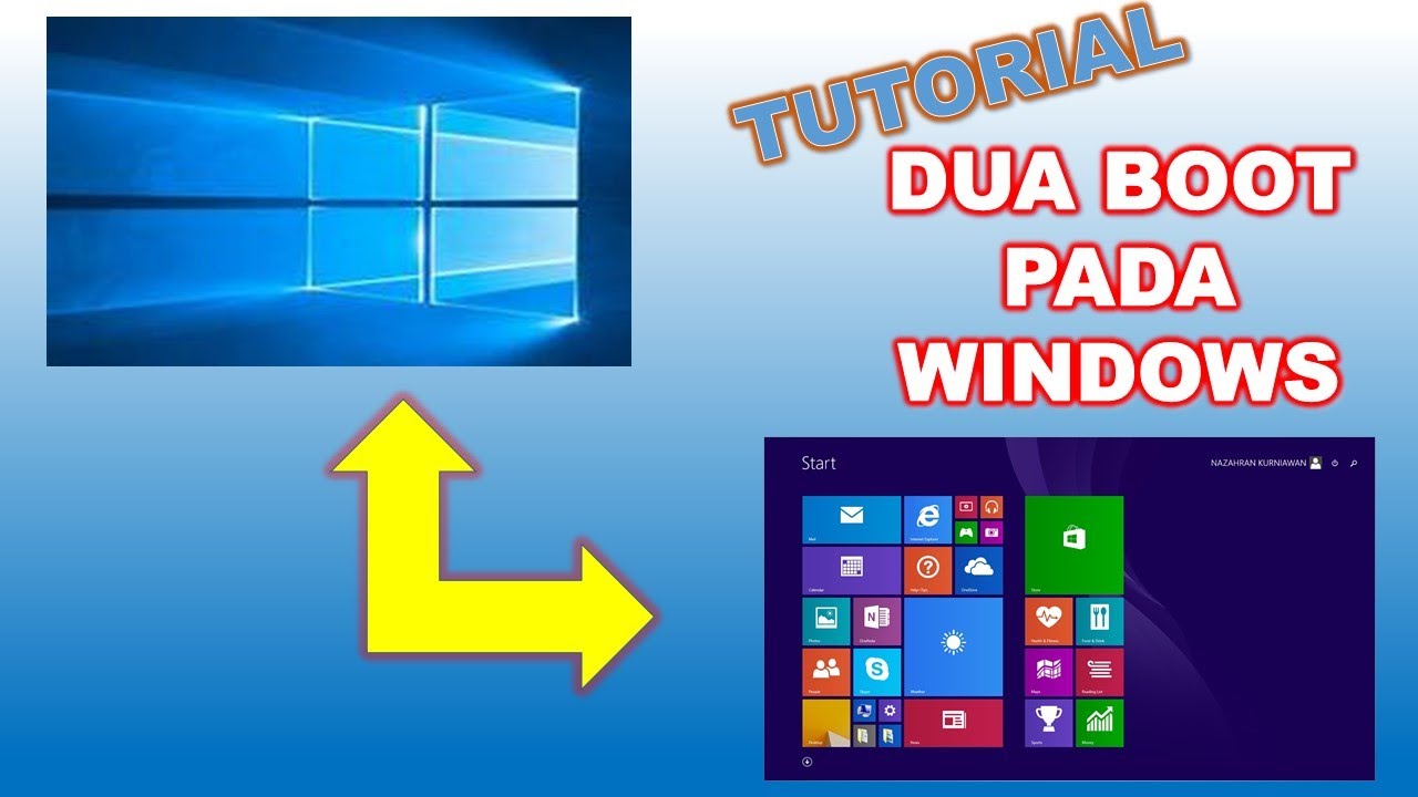 Cara membuat dual boot windows 10 & windows 8.1 - YouTube
