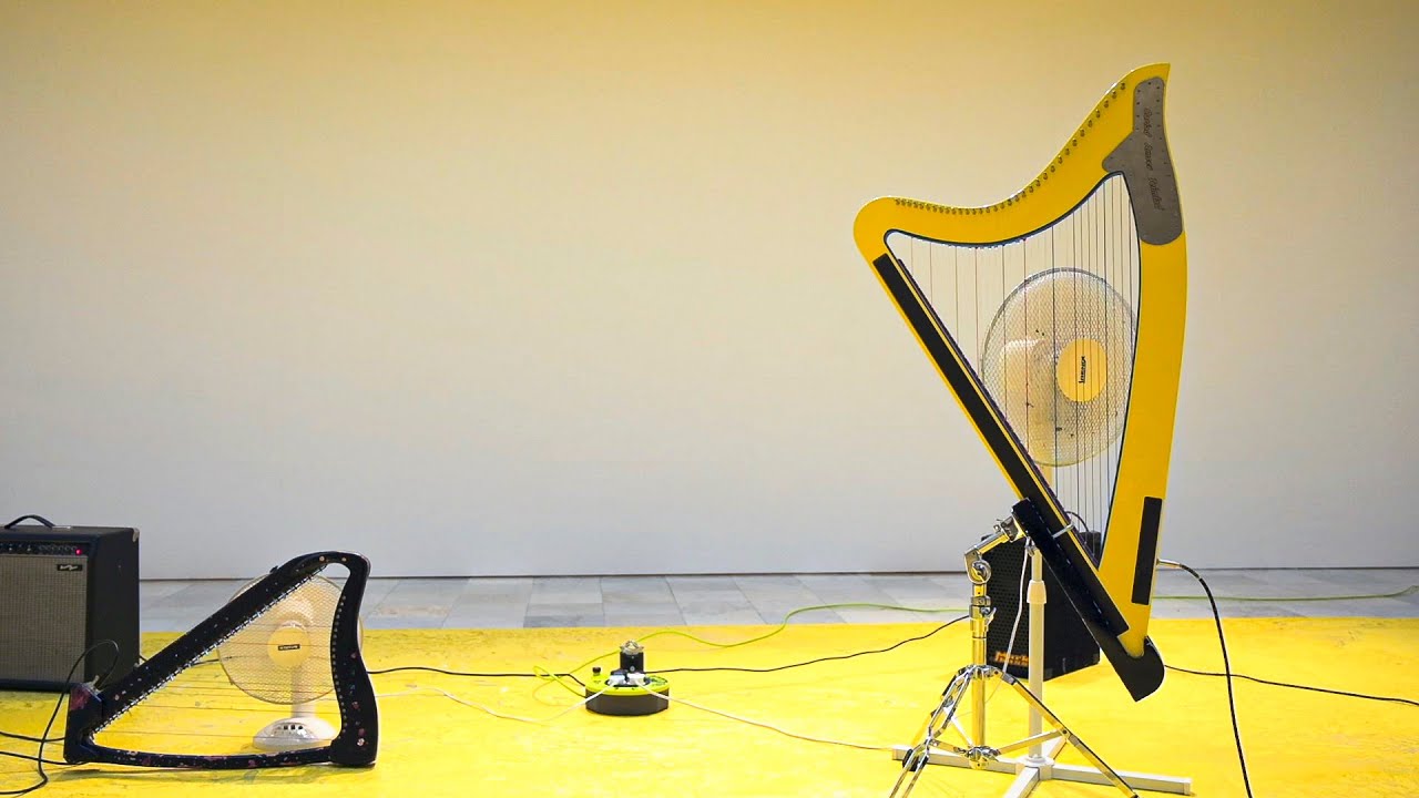 Indoor Mechanical Wind Harp / Telyn wynt fecanyddol dan do, 2021 ...