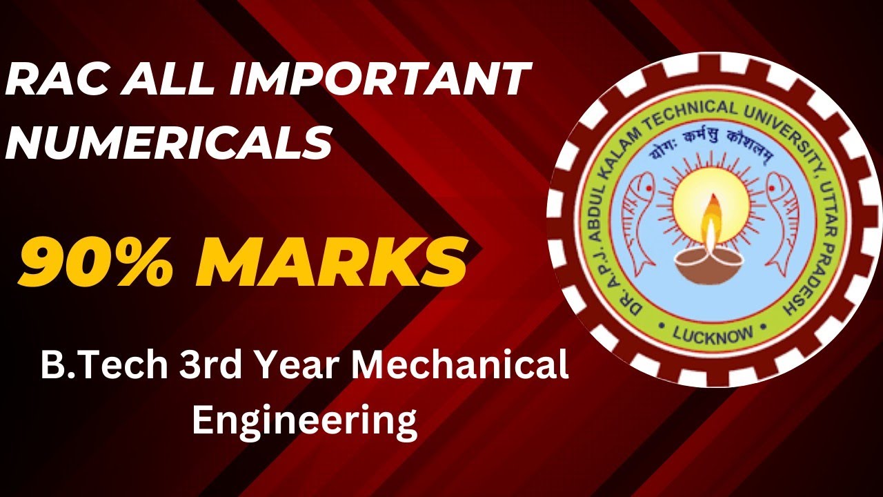 RAC all Important Numericals B.tech 3rd year Mechanical engineering # ...