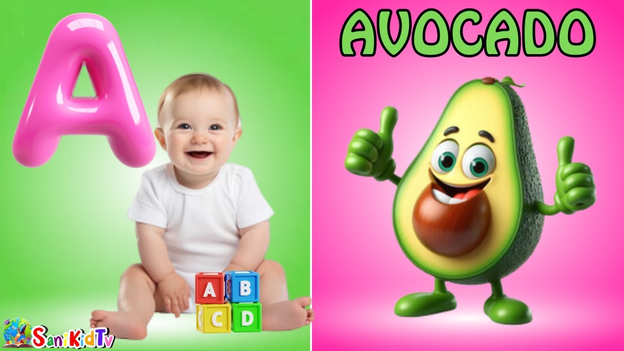 Phonics Song | A For Avocado | Alphabet Song | ABCD Cartoon | Nursery ...