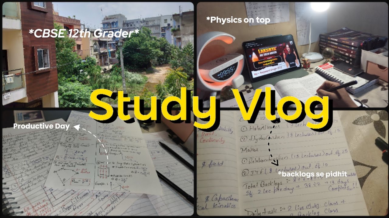 12 Hours Study Vlog As a JEE 2026 Aspirant💥⚡*focusing on revision*🍂 - YouTube