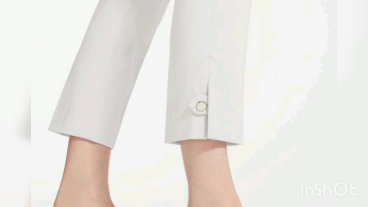 White Capri trouser design||simple and beautiful design for summer ...
