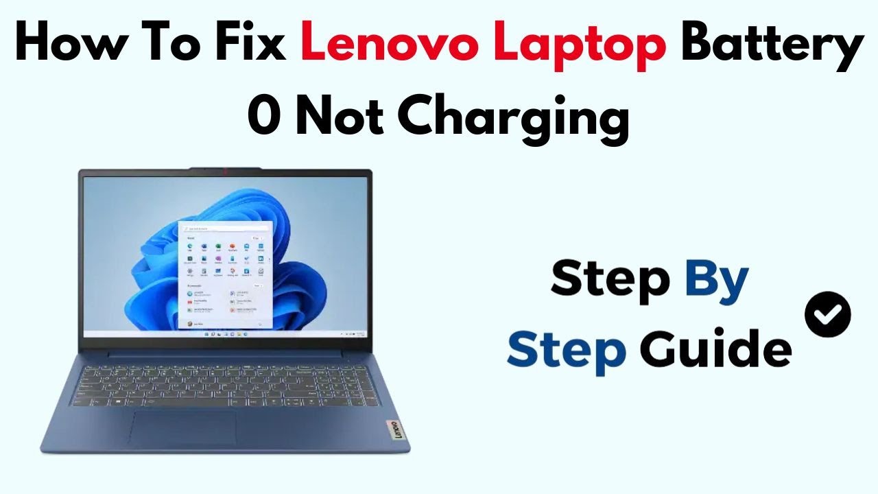 How To Fix Lenovo Laptop Battery 0 Not Charging - YouTube