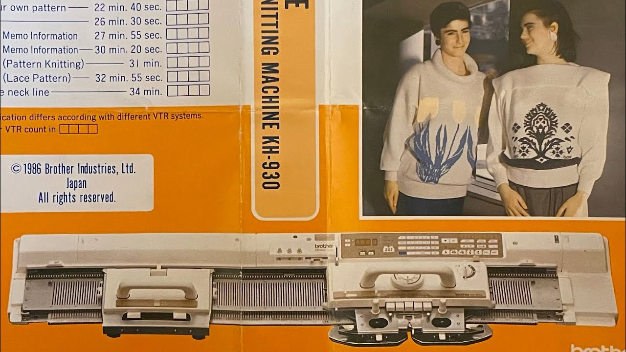 Brother KH-930 & KH-940 Electroknits: Instructional Video - YouTube