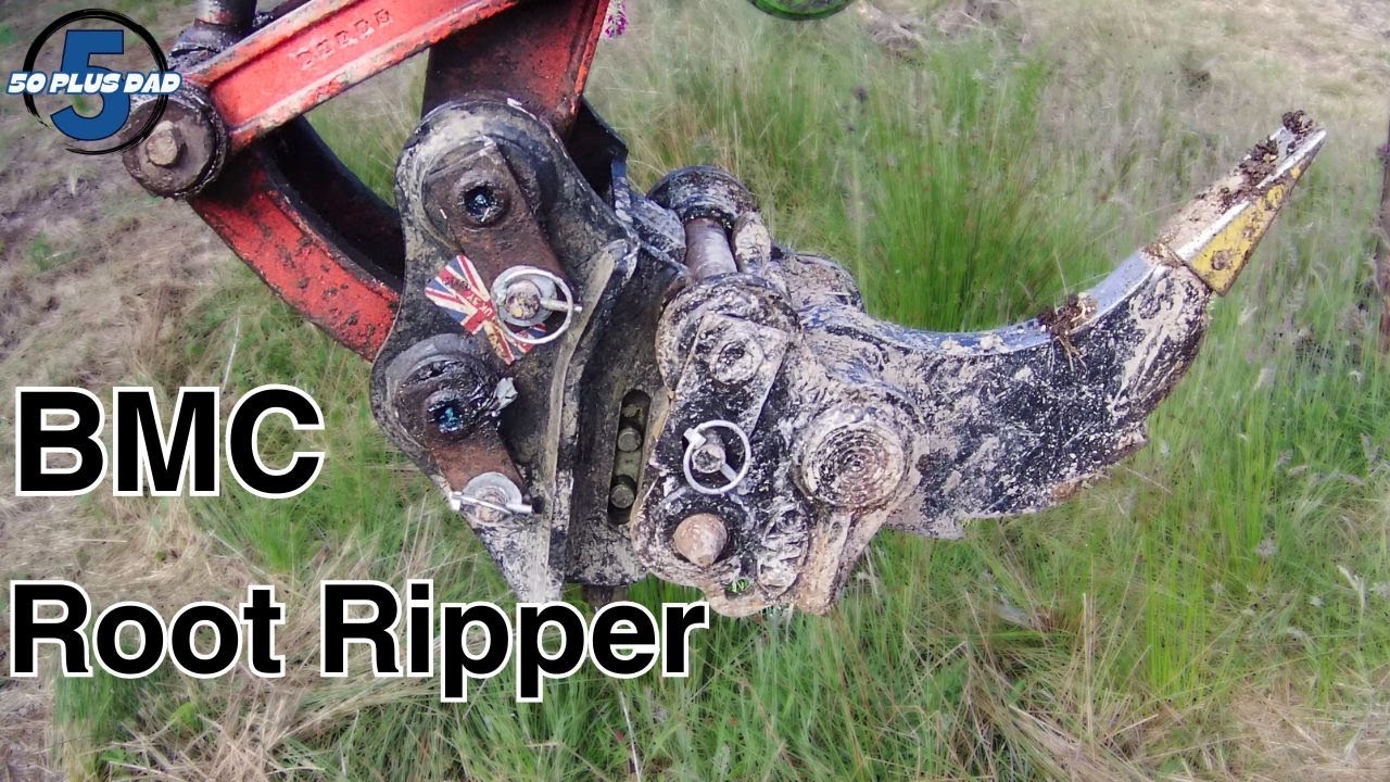 BMC Root Ripper, best excavator attachment yet? - YouTube