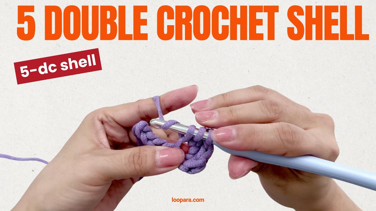 5 Double Crochet Shell Stitch - Easiest Beginner Tutorial - YouTube