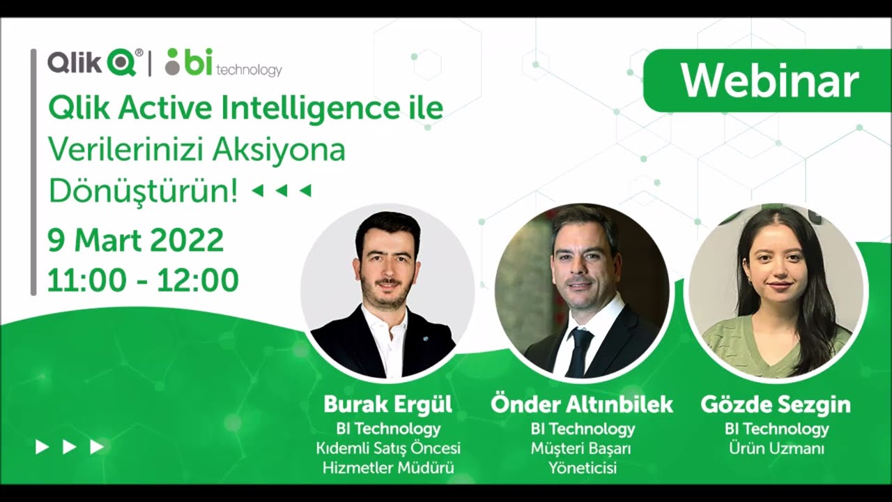 Webinar: Qlik Active Intelligence ile Verilerinizi Aksiyona Dönüştürün! - YouTube