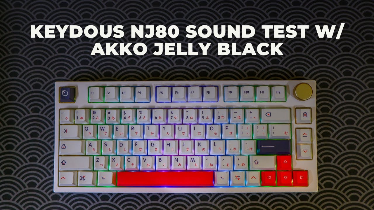 Keydous NJ80 (Brass Plate) With Akko Jelly Black Switches - YouTube
