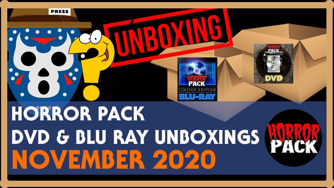 Horror Pack November 2020 BLU RAY and DVD Unboxing both monthly Horror ...