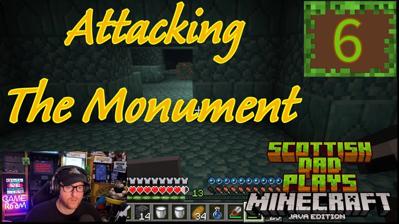 Scottish Dad's Java Adventures 06 - Attacking The Monument #minecraftjava #oceanmonument # ...