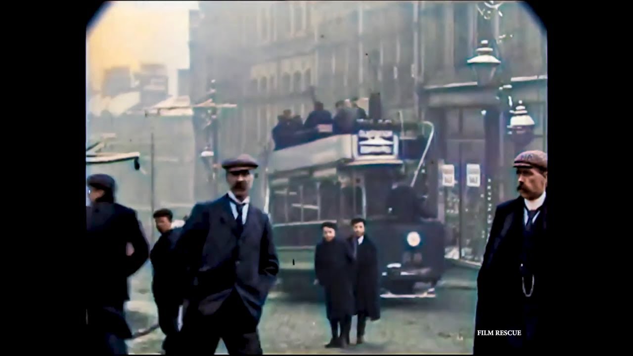 AI RESTORATION 1902 England Street Scenes in Downtown Halifax - YouTube