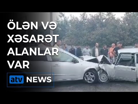Oğuzda iki avtomobil toqquşub