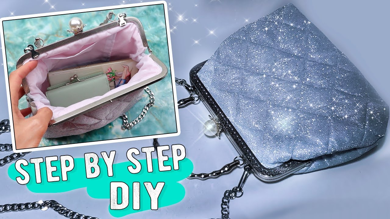 IT IS SO SPARKLE!! THE FRAME BAG + PATTERN MAKING | Purse from Clothes ...