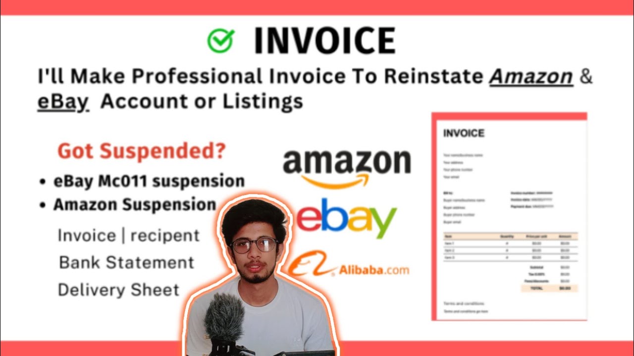 Create Fake Invoices For Amazon Account Reactivation and ebay - YouTube