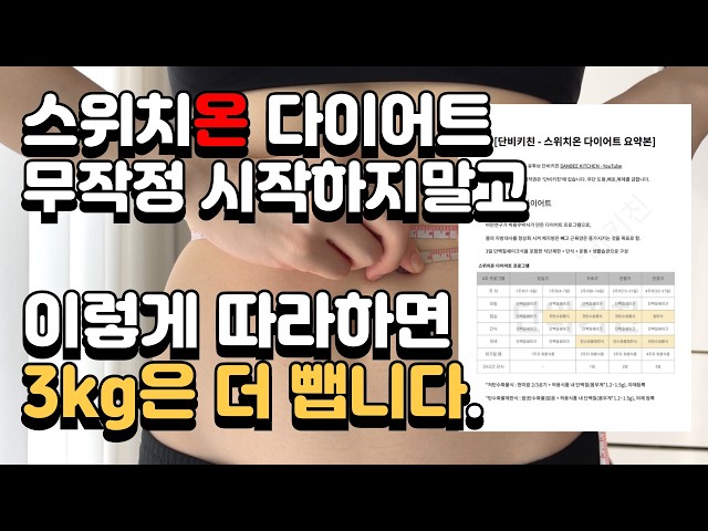 스위치온 다이어트 총 정리 영상 끝판왕 이 영상에 모두 담았습니다pdf정리본 무료 제공 방법식단단식생리기간스케줄표자주묻는질문까지 L 체지방만 빠지는 4주 다이어트