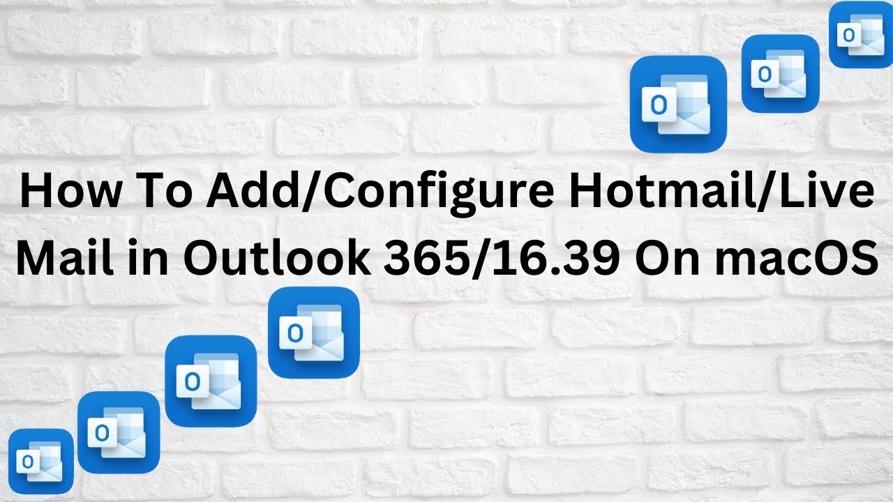 how to configure hotmail/live mail Account in outlook 365/16.39 on ...
