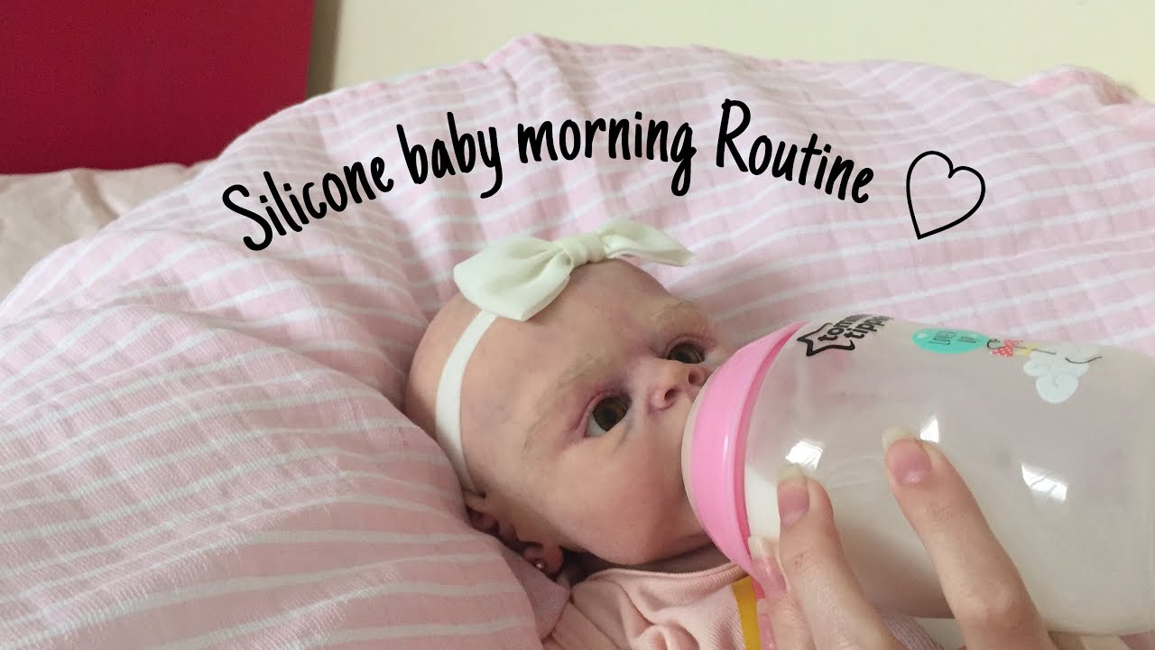 Silicone baby morning routine with baby Aggie! - YouTube