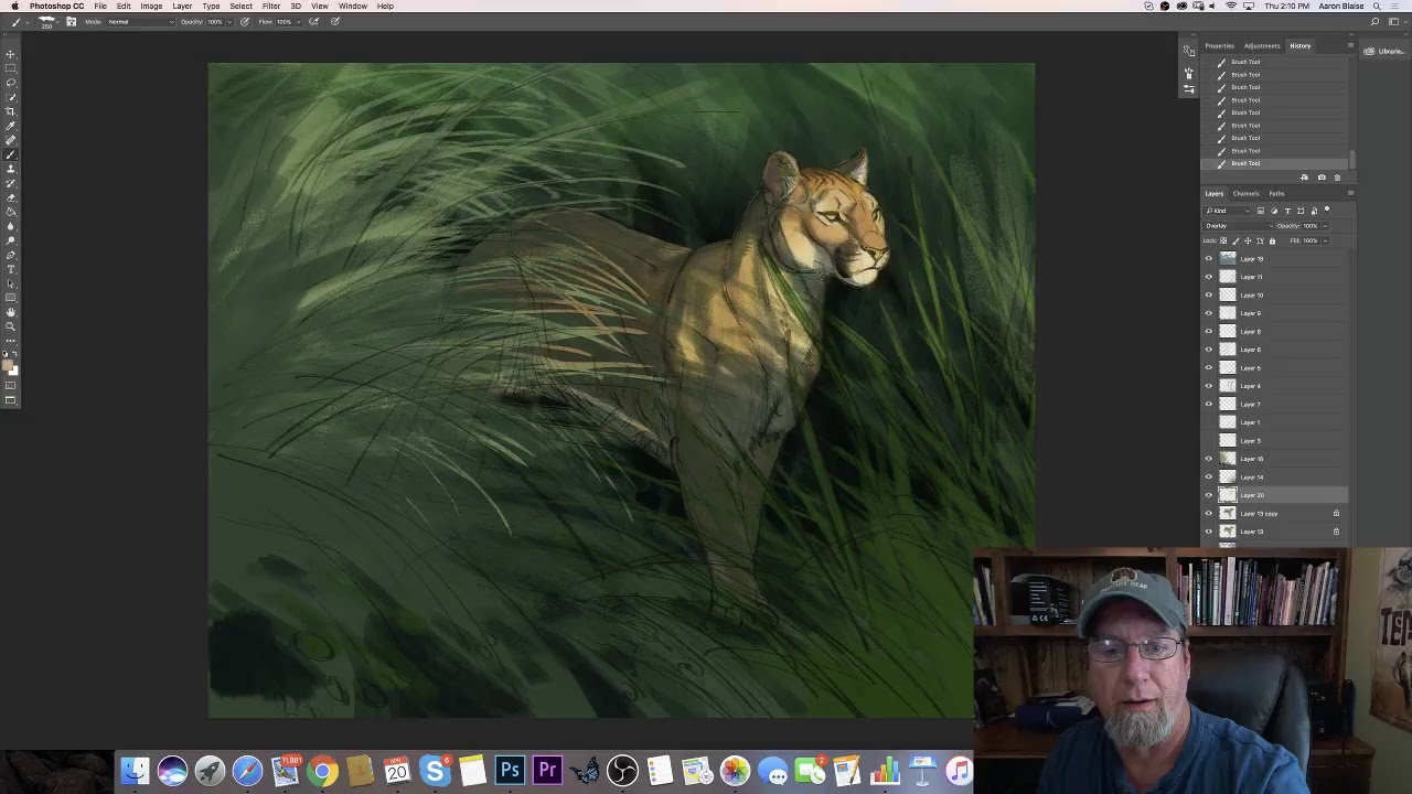Aaron Blaise Live Stream - Digital Illustration Florida Panther - YouTube