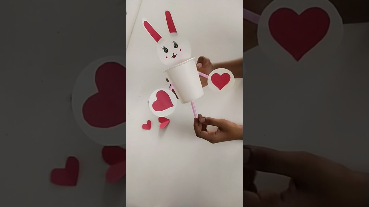Cute bunny craft 🐰 DIY with paper cup 🐰 Craft for kids 🐰 - YouTube