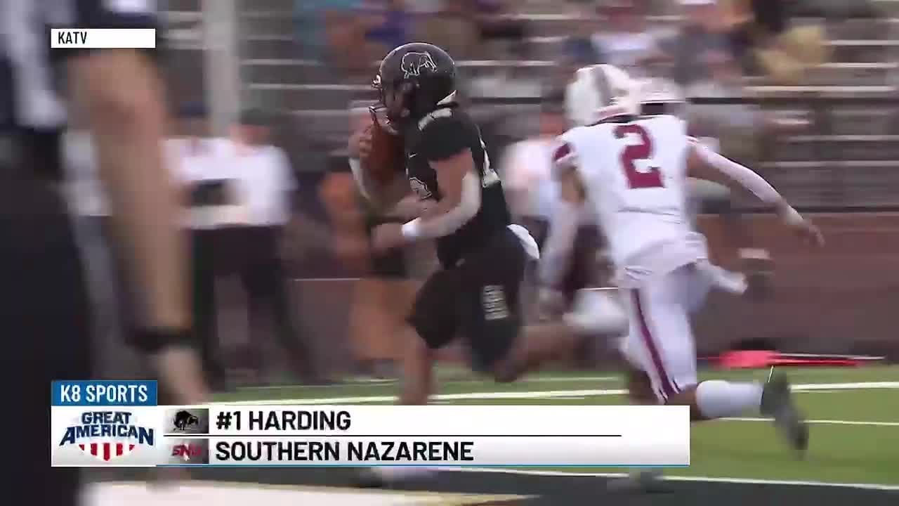 #1 Harding football dominates Southern Nazarene 59-0 in season opener ...