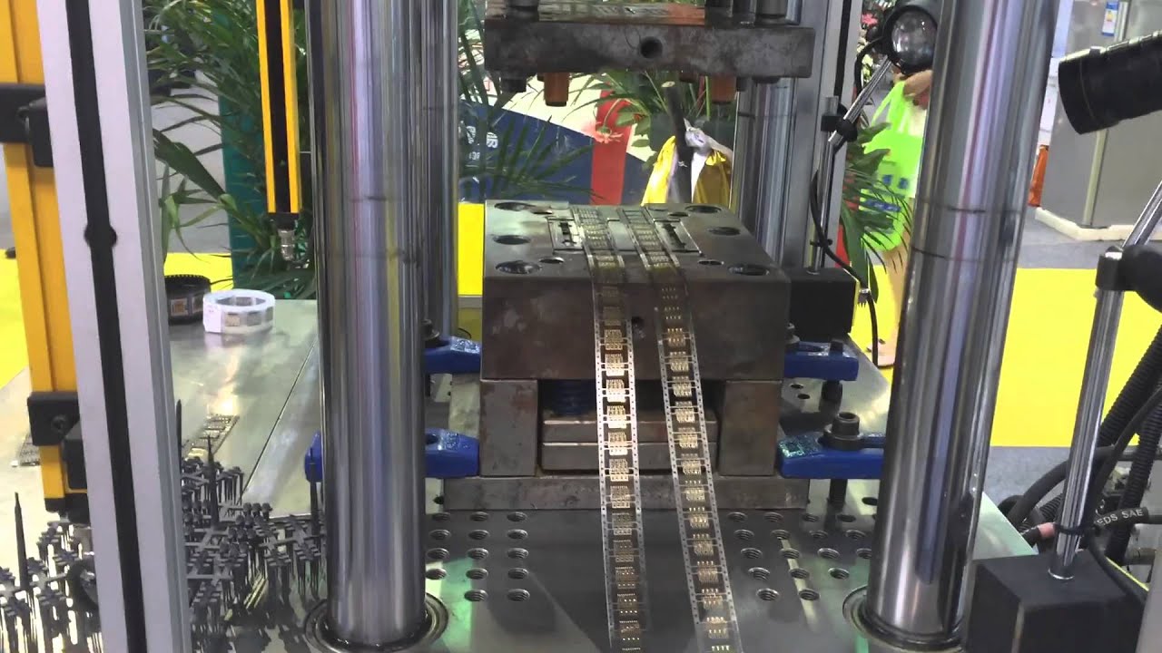 LCP molding machine in high speed. Injection molding g machine . - YouTube