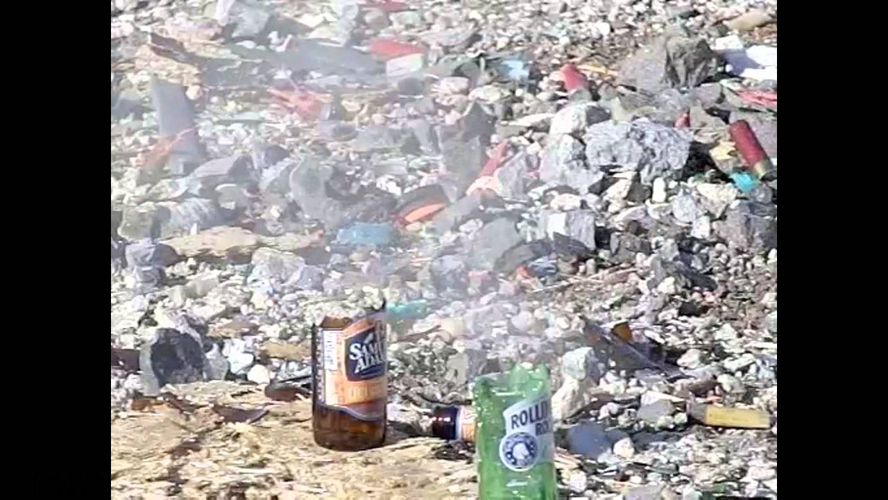 Slow Motion Bullets 300fps multiple ground/target hits(close-up) V13279 ...